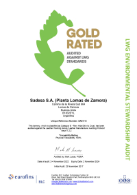 SUSTAINABILITY - Sadesa